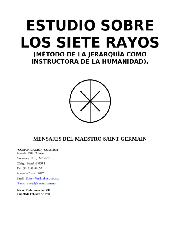 Estudio Sobre Los Siete Rayos | PDF | Humano | Mente