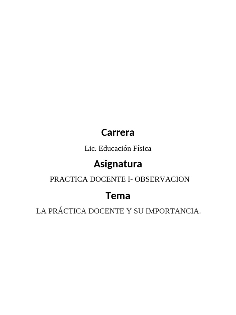 La Práctica Docente y Sus Importancia | PDF | Maestros | Enseñando