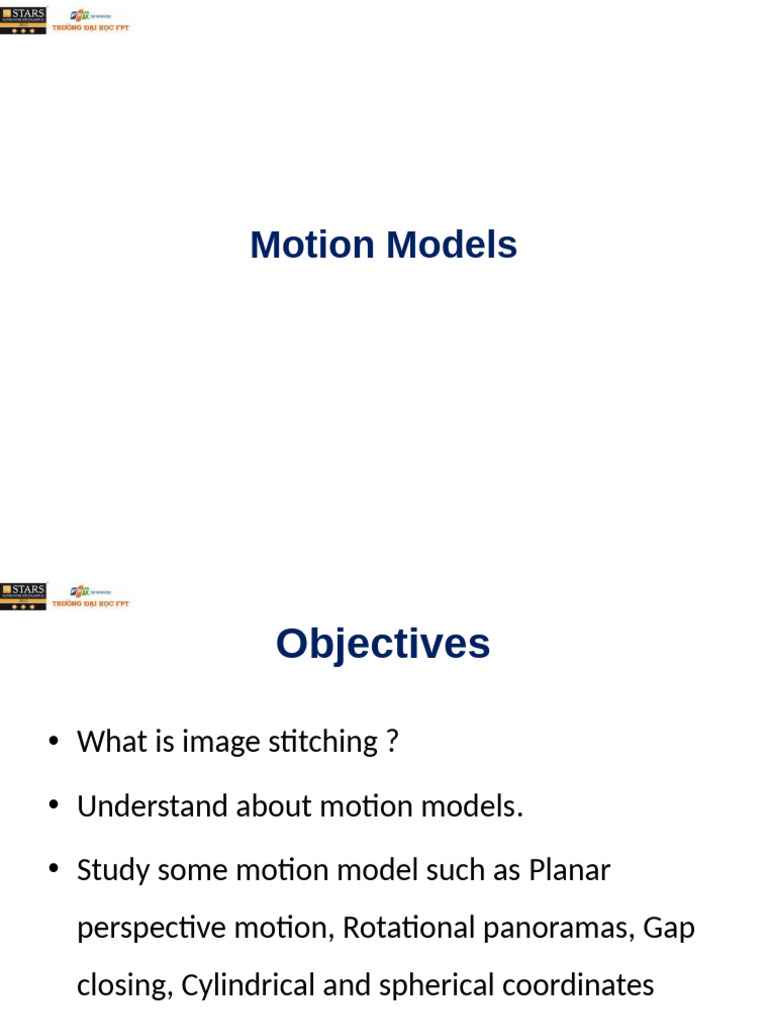 21.1 Motion Models | PDF | Imaging | Multidimensional Signal Processing