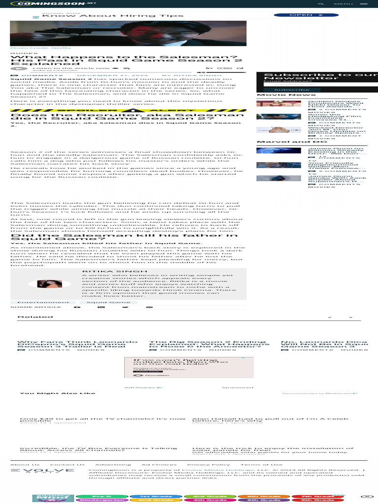 What Did the Salesman Do & Does He Die in Squid Game Season 2 | PDF