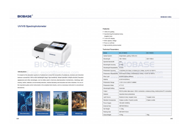189-190 UV VIS Spectrophotometer(1) (1) | PDF