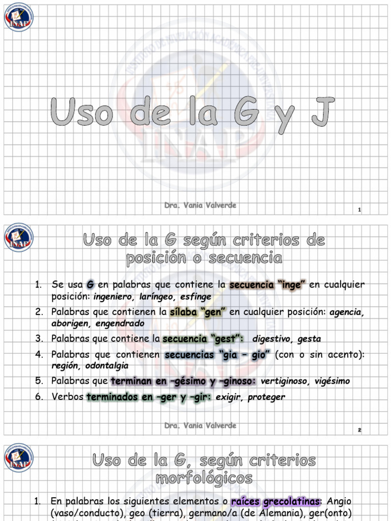 24 Uso de La G y J | PDF