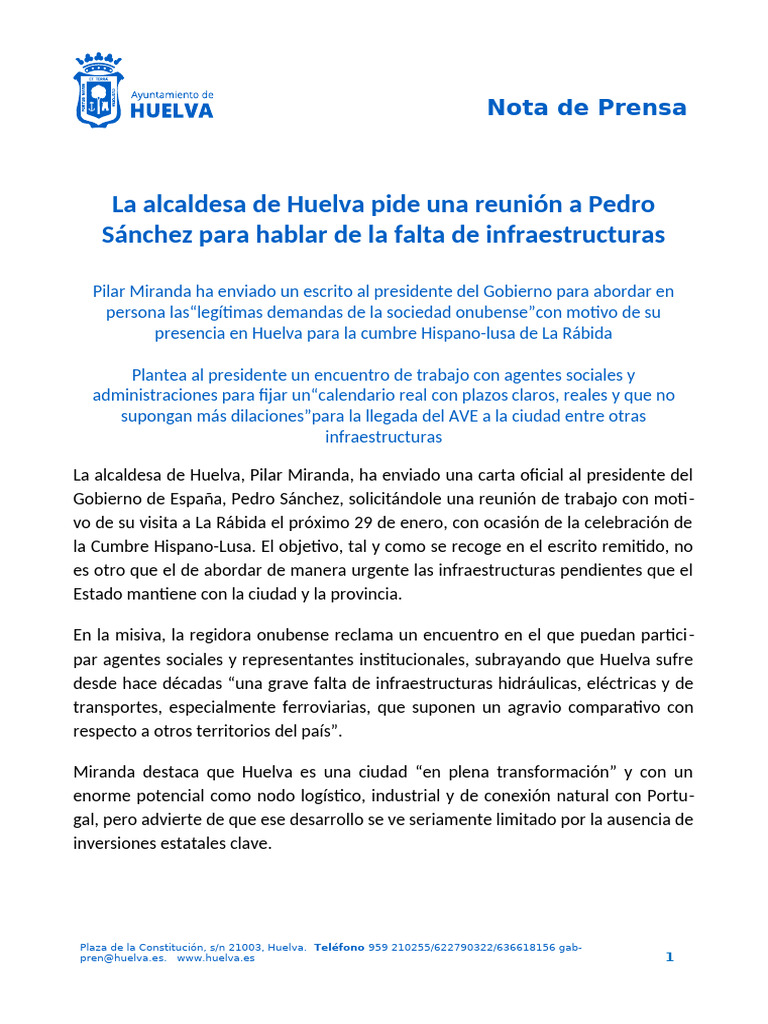 Carta A Pedro Sánchez | PDF | Gobierno