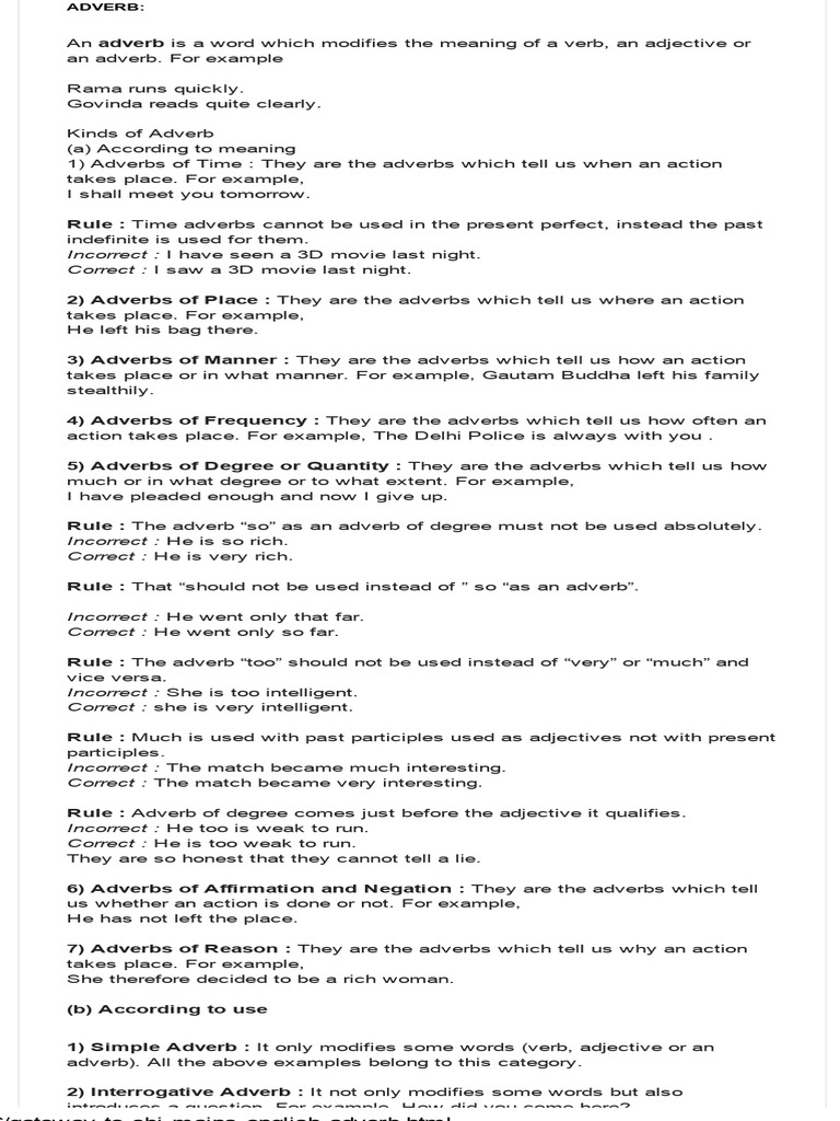 Adverb.xxx | PDF | Adverb | Adjective