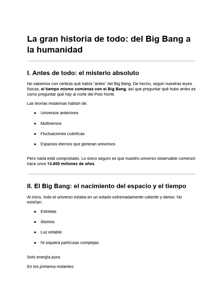 Big bang | PDF | Big Bang | Universo