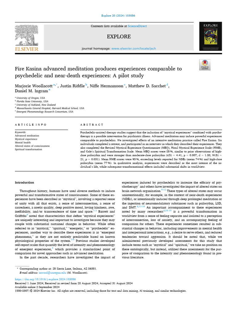 Woollacott_24_Explore | PDF | Psilocybin | Psychedelic Drugs