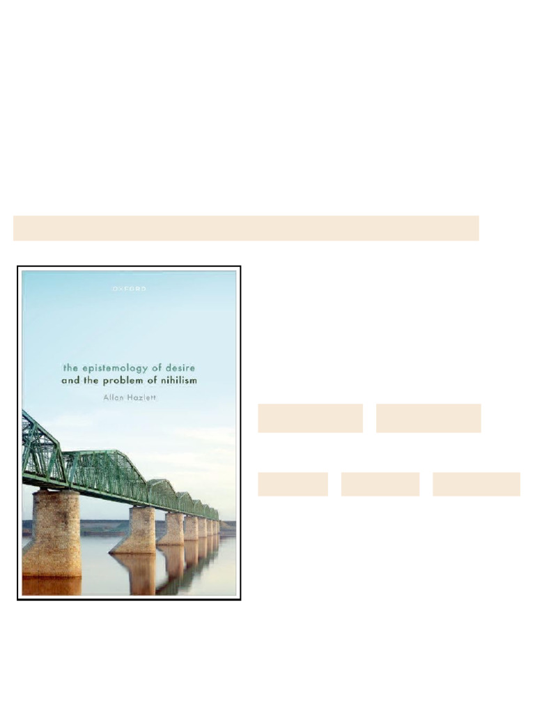 (Ebook) The Epistemology of Desire and the Problem of Nihilism by Allan ...