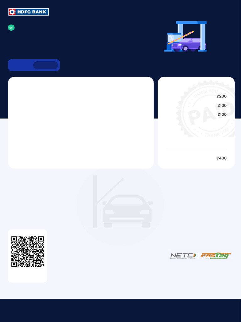 Vehicle FASTag Registration Confirmation | PDF