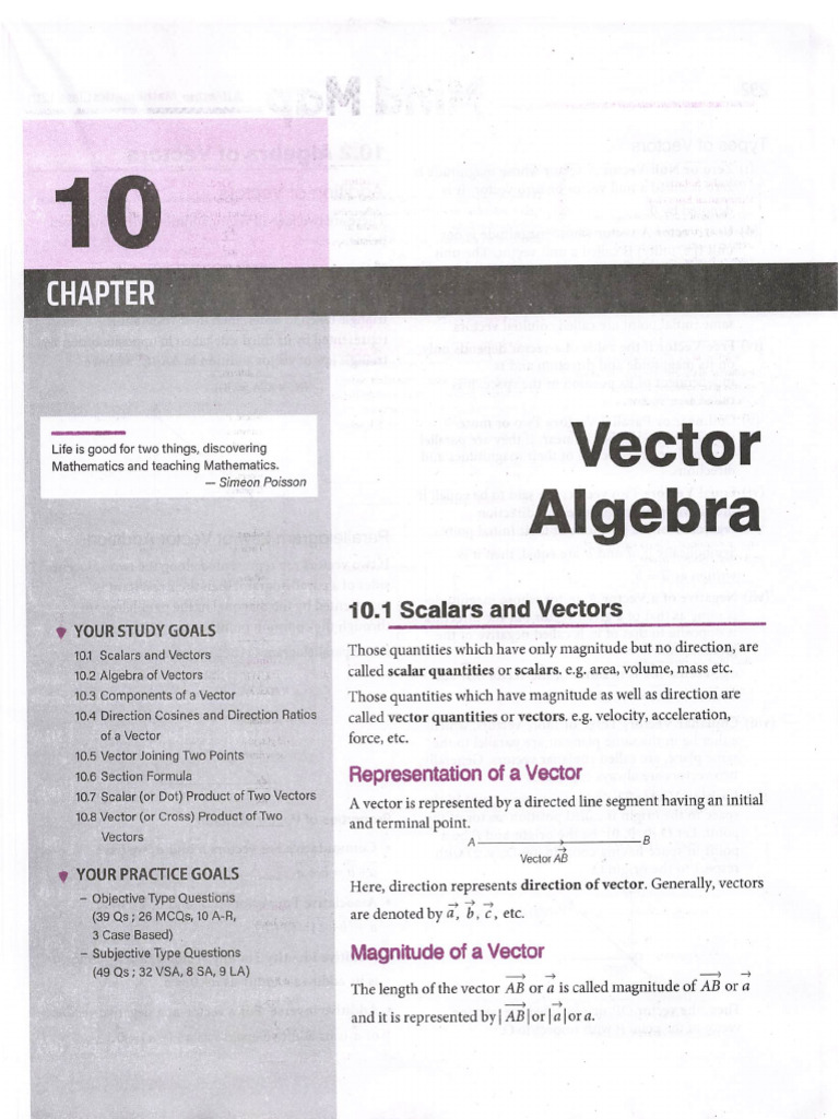 Scalars and Vectors in Algebra | PDF | Euclidean Vector | Vector Space