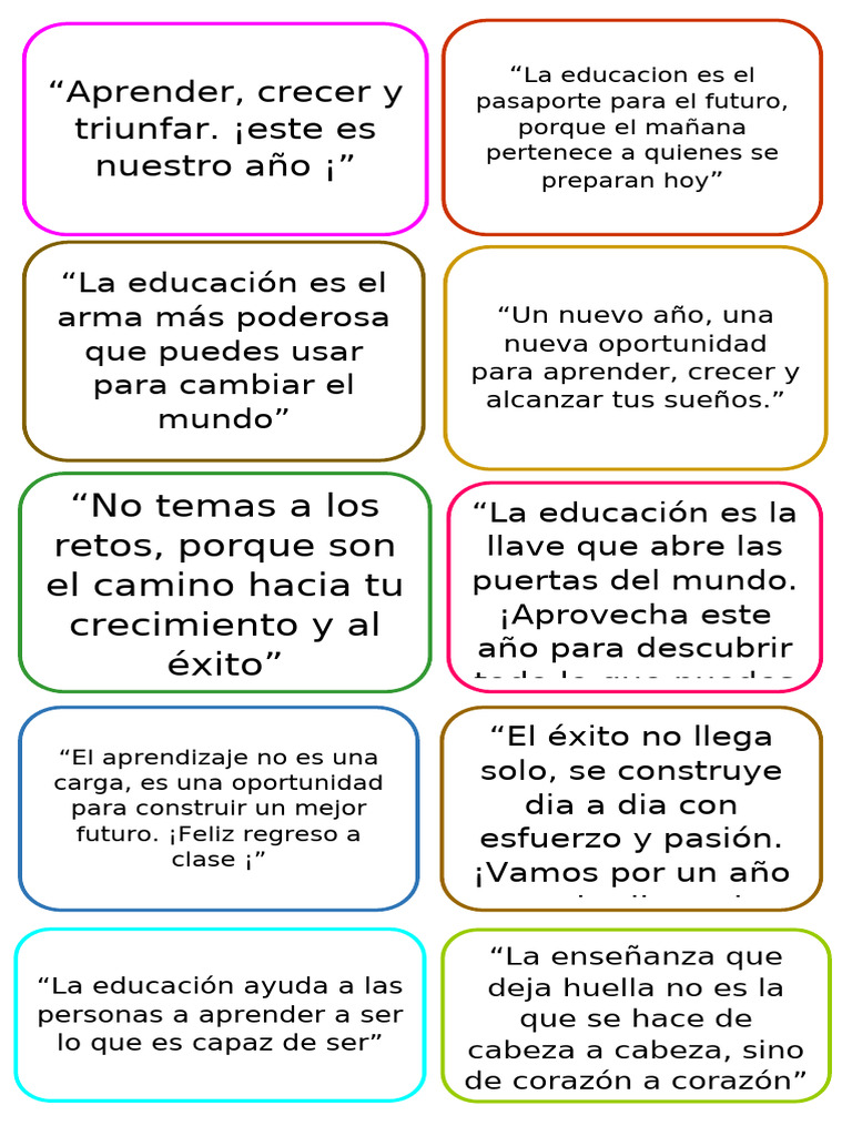 Lema Año Escolar | PDF