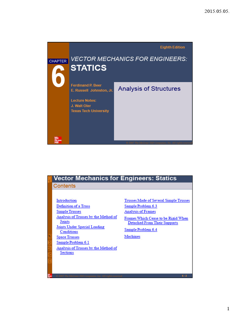 Truss Analysis in Engineering Statics | PDF | Truss | Force