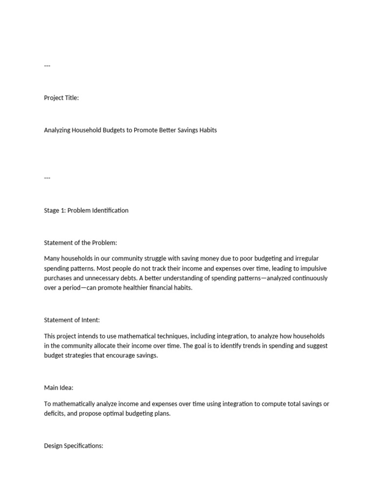 Mathematics Project Under Integration | PDF | Expense | Budget