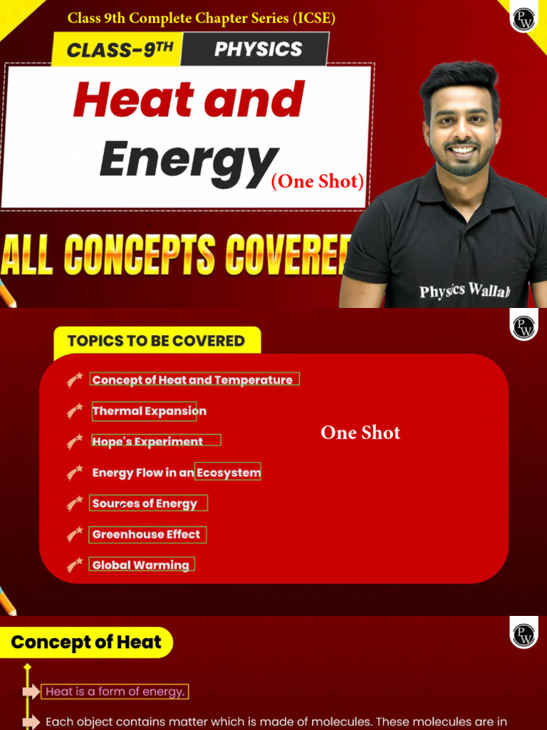 Heat and Energy Class Notes | PDF