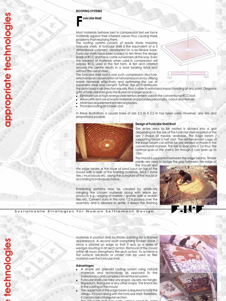 Funicular Shells Part-1 | PDF | Roof | Beam (Structure)