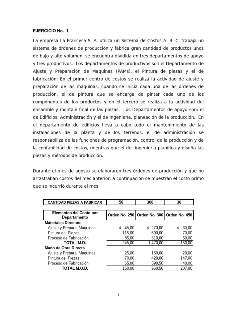 Practica Capitulo # 3 del libro de texto | PDF | Presupuesto | Costo