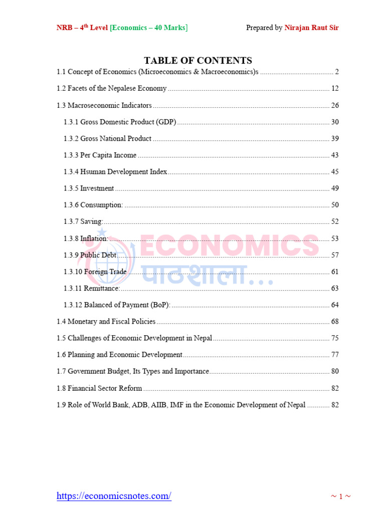 Economics Notes | PDF | Gross Domestic Product | Economics