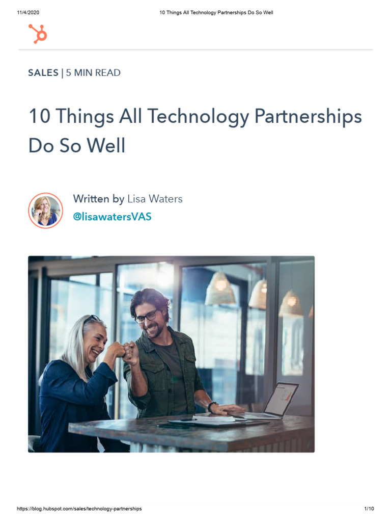 10 Things All Technology Partnerships Do So Well | PDF | Business