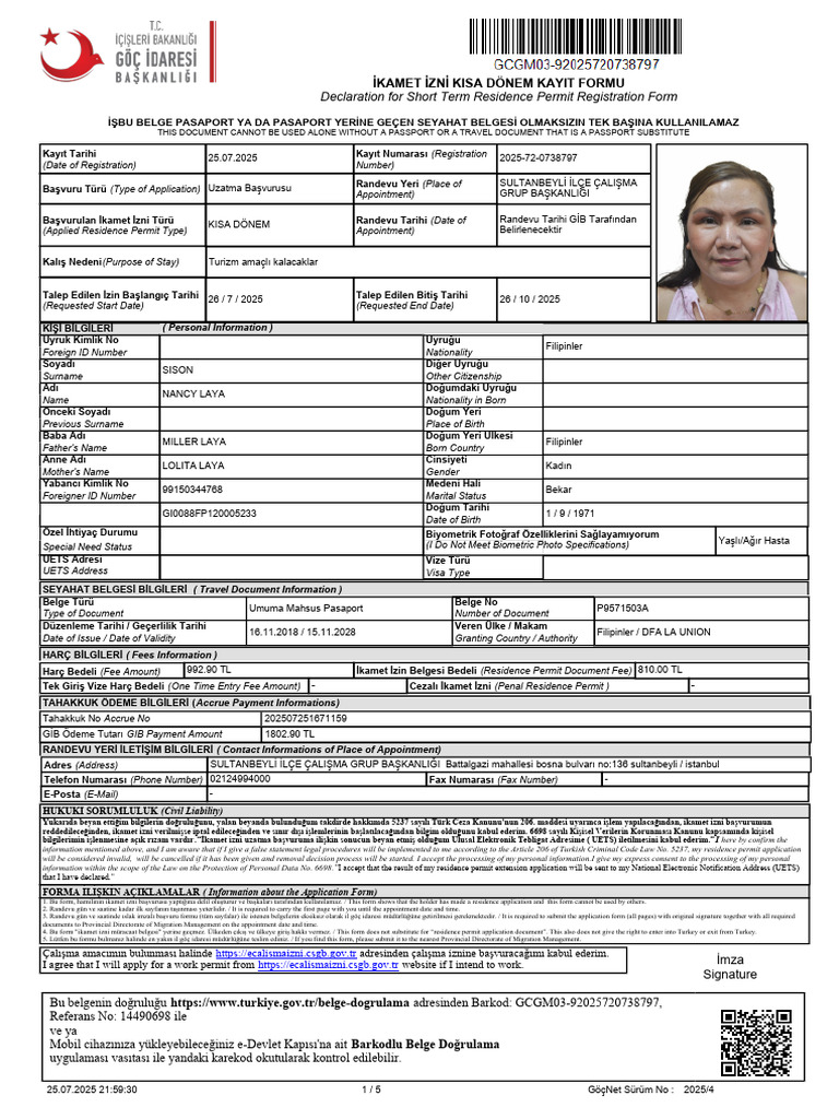 Basvuru Formu-Application Form | PDF