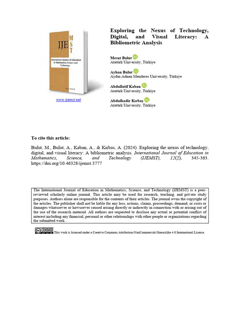 2024 Exploring The Nexus of Technology, Digital, and Visual Literacy A ...