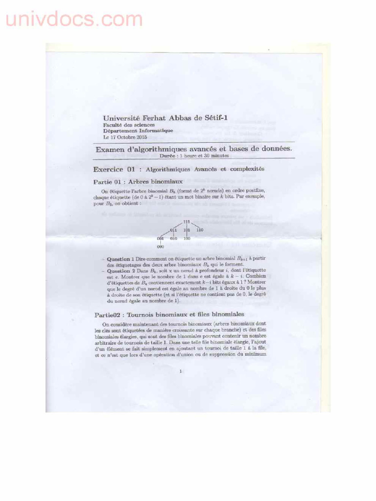 Sujet Concours Doctorat SIAA Setif 2015 p1-3.TextMark Compressed | PDF