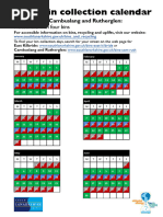 Bin Collection Calendar 2025 | PDF | Waste Management | Waste
