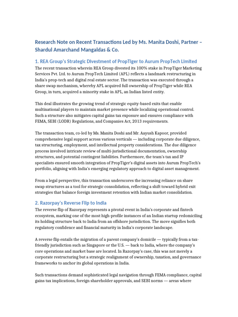 Research Note on Transactions | PDF | Governance | Financial Technology