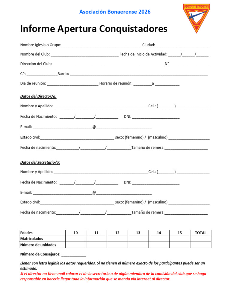 Informe Apertura Conquistadores 2026 | PDF
