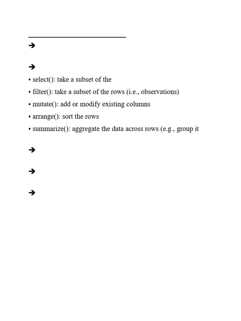 Data Wrangling with dplyr Functions | PDF | Function (Mathematics) | Syntax