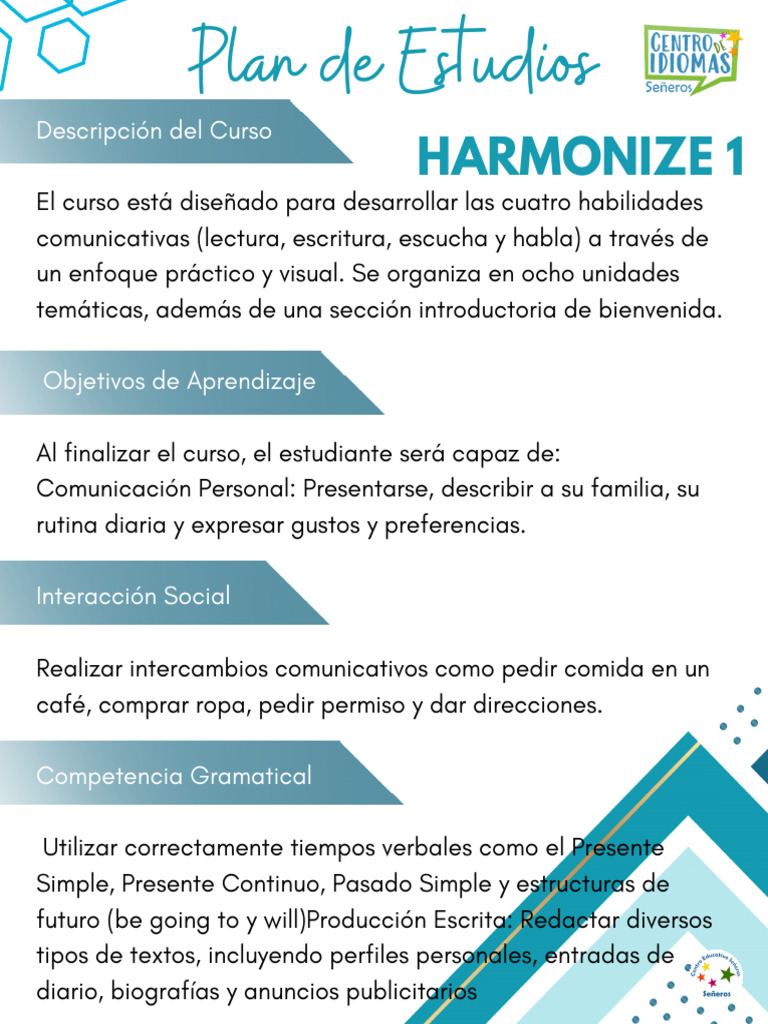 Harmonize Plan de Estudios | PDF | Plan de estudios | Lingüística