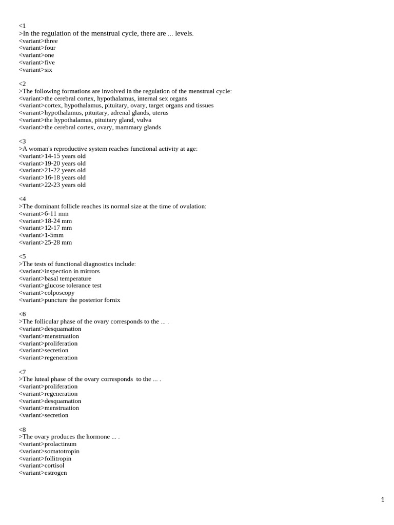 Gynae Jumble | PDF | Menstrual Cycle | Ovary