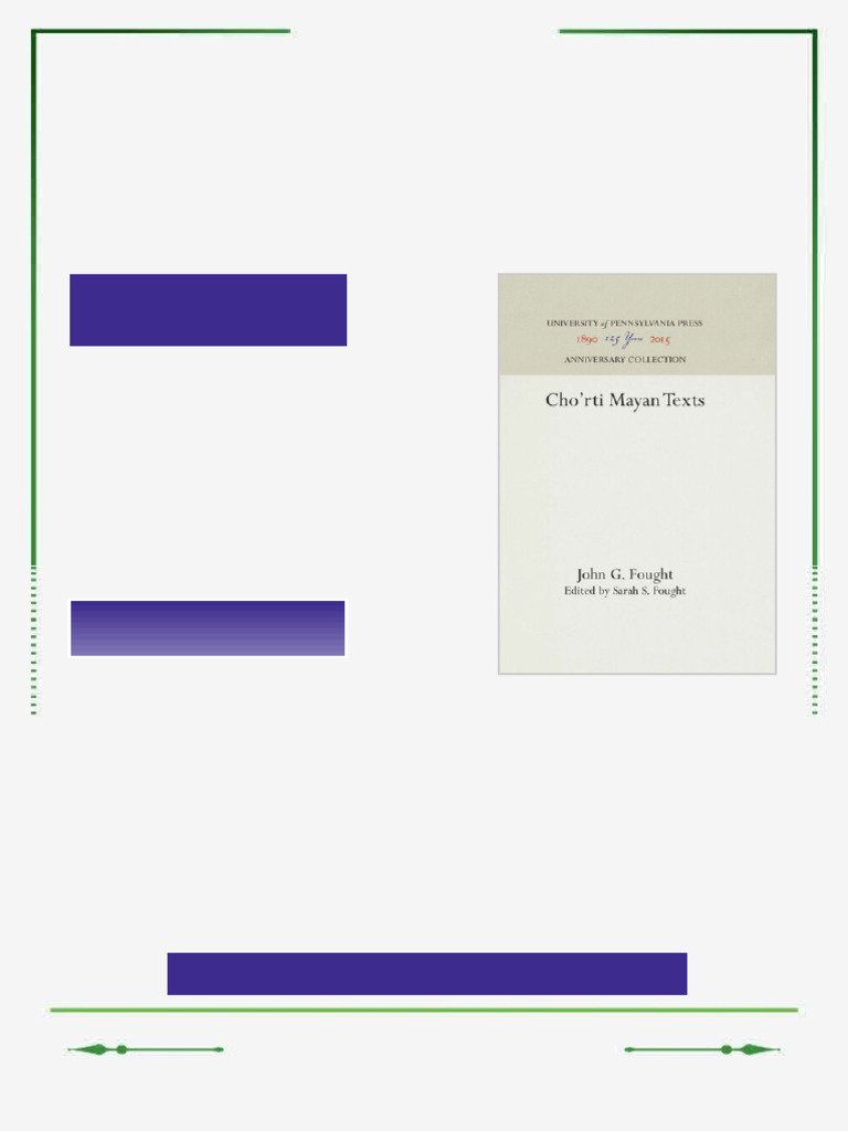Cho rti Mayan Texts John G. Fought (Editor) ebook complete pdf edition | PDF