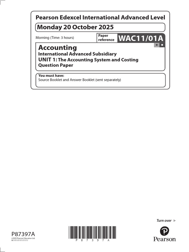 October 2025 - Unit 1A QP | PDF | Economies | Financial Economics