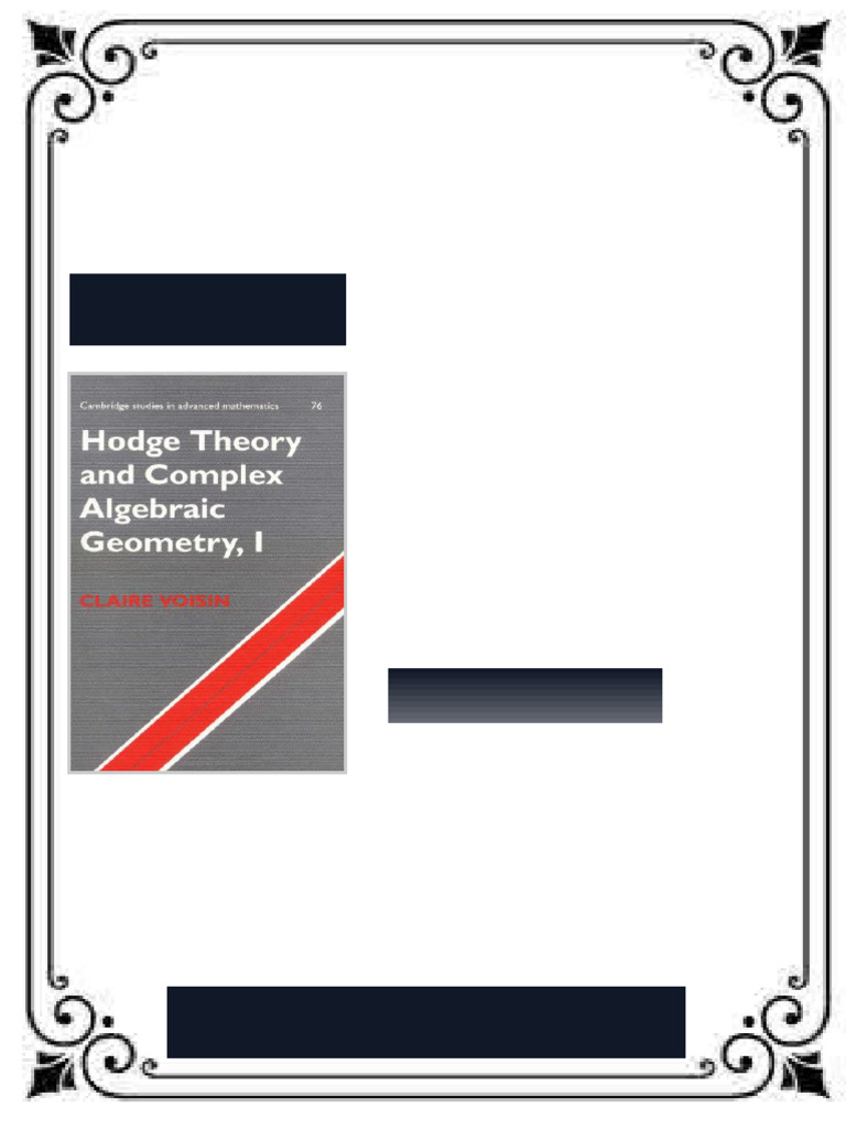 Hodge Theory and Complex Algebraic Geometry I 1st Edition Claire Voisin ebook cross-format ...