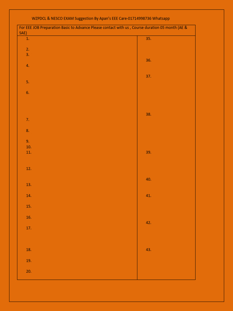WZPDCL & NESCO Departmental Suggestion by Apan-01714998736 | PDF ...