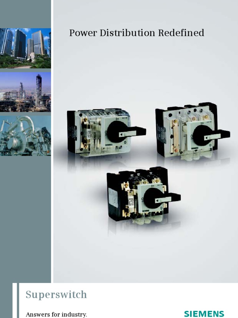Siemens Superswitch SFU Overview | PDF | Fuse (Electrical ...