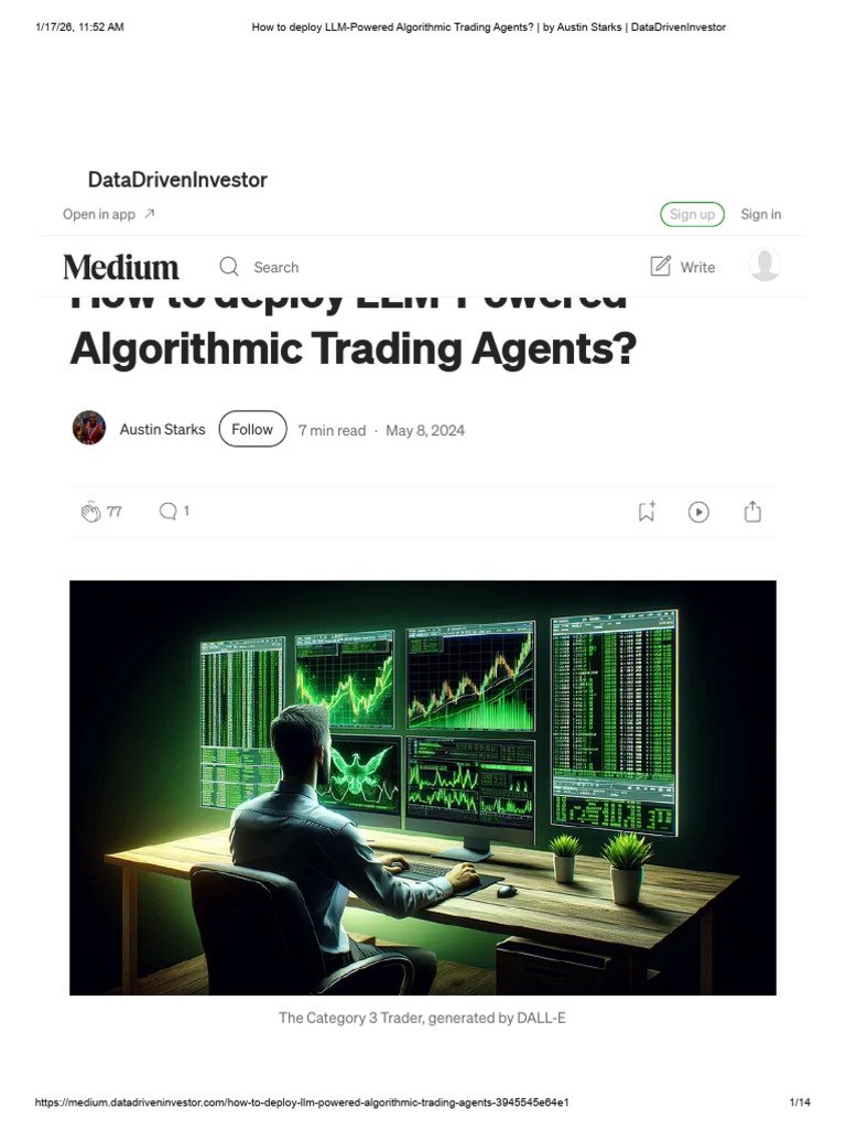 Deploying LLM-Powered Trading Agents | PDF | Artificial Intelligence ...