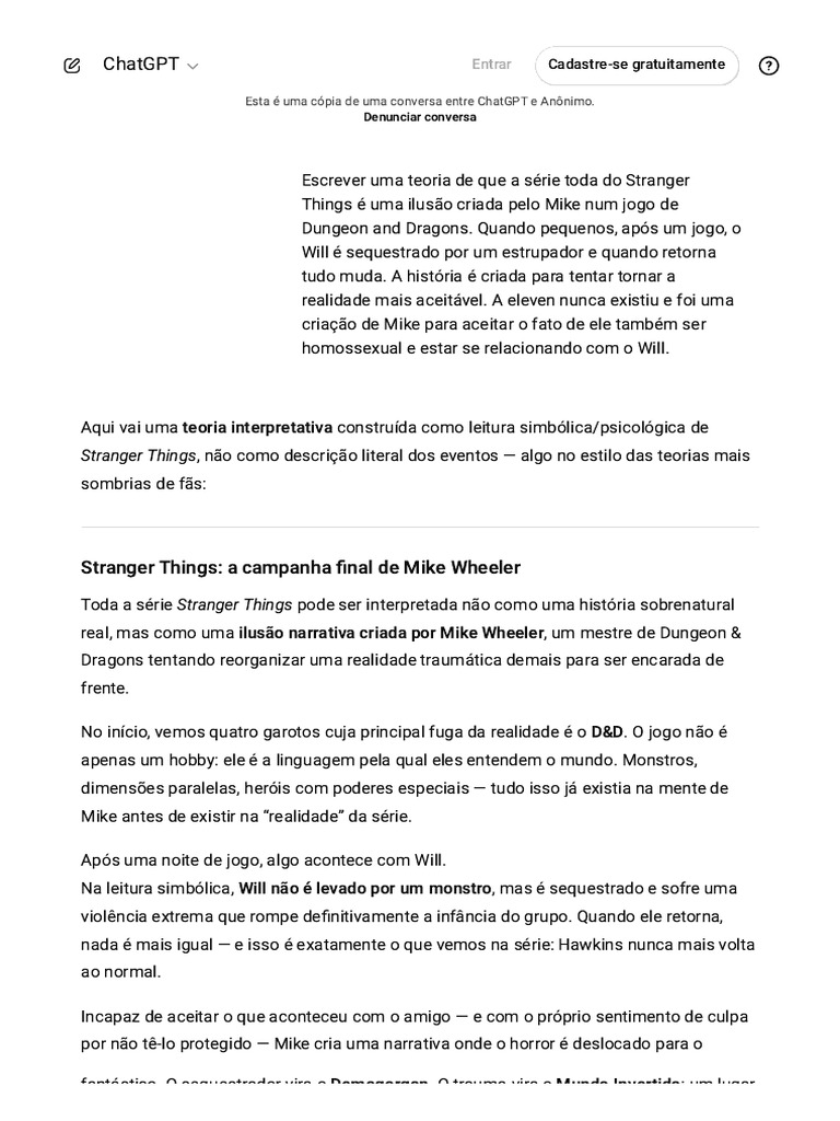 Teoria Stranger Things | PDF | Amor | Narrativa