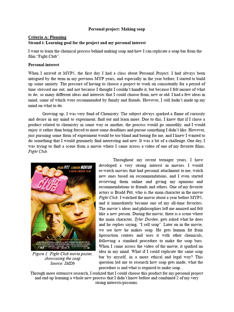 Soap Making Inspired by Fight Club | PDF | Sodium Hydroxide | Chemical ...