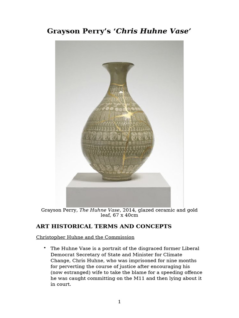 Grayson Perry's Huhne Vase Analysis | PDF | Pottery