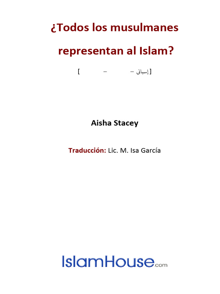 Es Todos Los Musulmanes Representan AlIslam | PDF | Mahoma | Corán