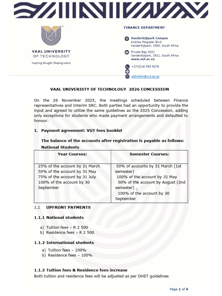 2026 Concession Document | PDF | Debt | Fee