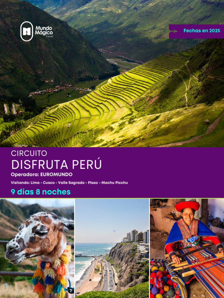 Itinerario_Circuito Disfruta Perú | PDF | Imperio Inca