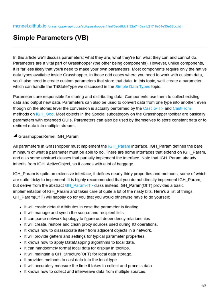 5. Mcneel.github.io-simple Parameters VB | PDF | Parameter (Computer ...