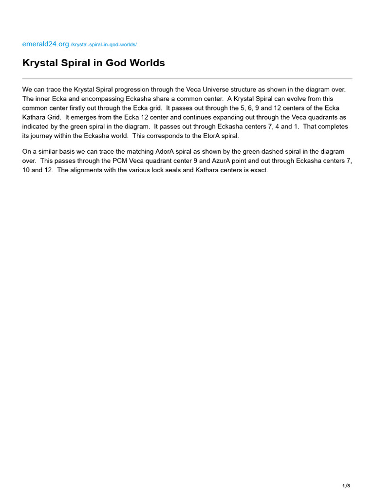 Ashayana Deane - Krystal Spiral in God Worlds (Emerald24) | PDF ...
