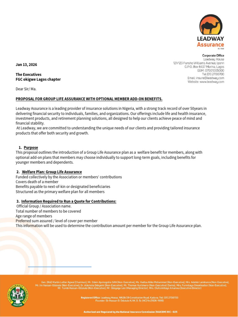 Group Life Assurance Proposal for Members | PDF | Life Insurance