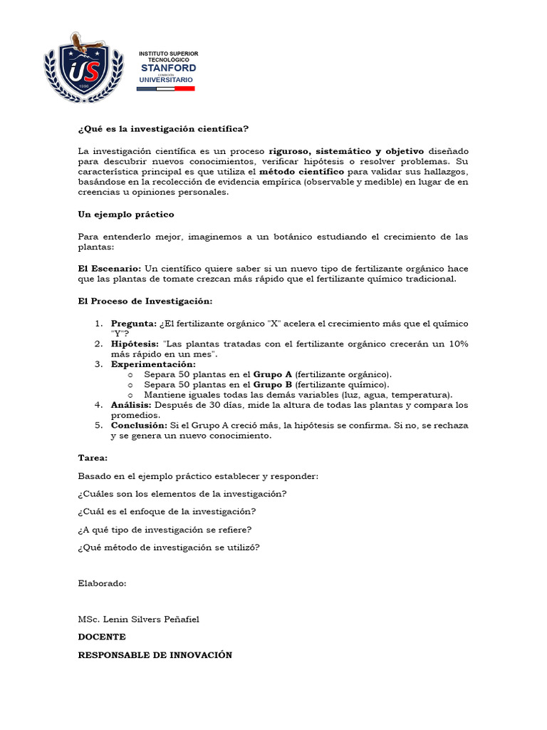 Tarea Invs Cientifica Stanford 01 | PDF