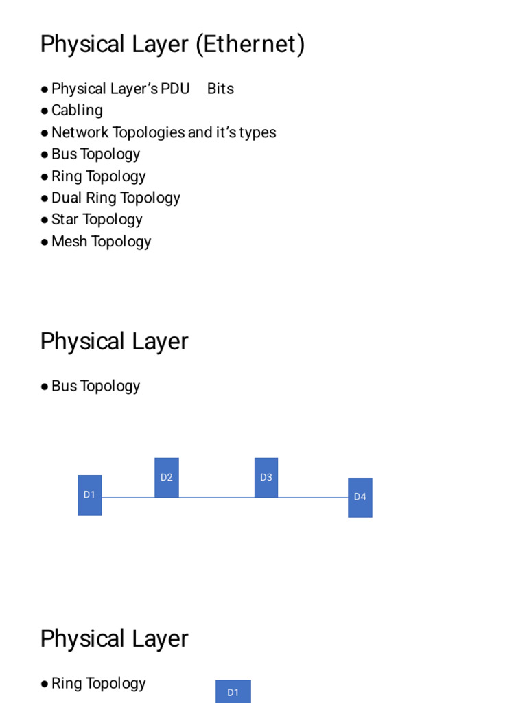 Ethernet Physical Layer Topologies | PDF