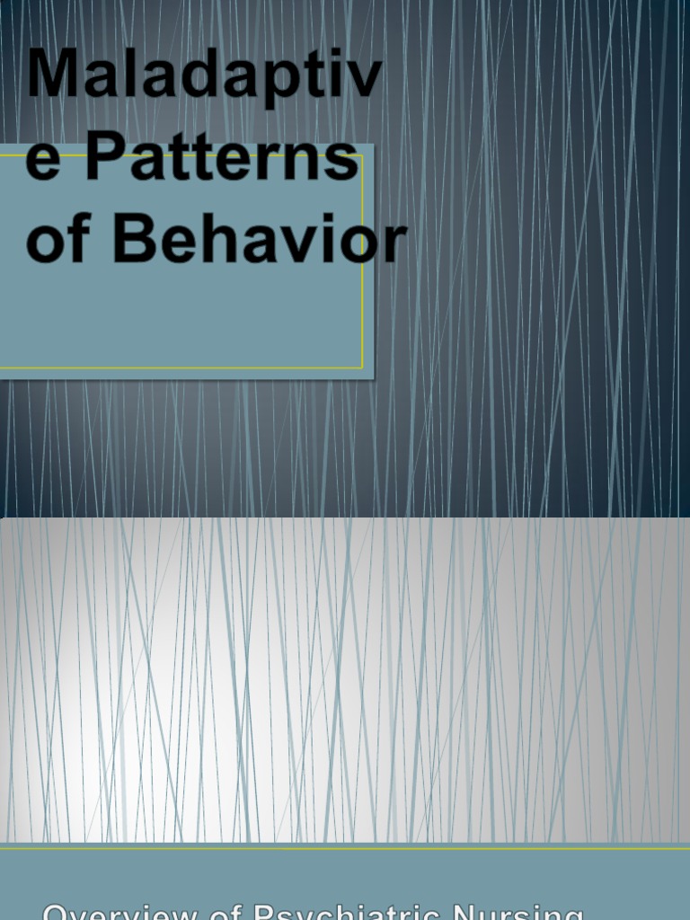 Maladaptive Patterns of Behavior | PDF | Nonverbal Communication ...