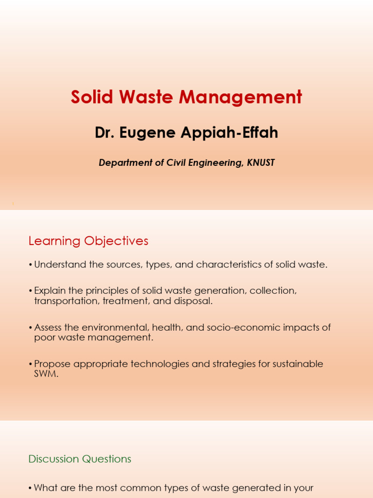 Solid Waste Management Principles and Practices | PDF | Waste ...