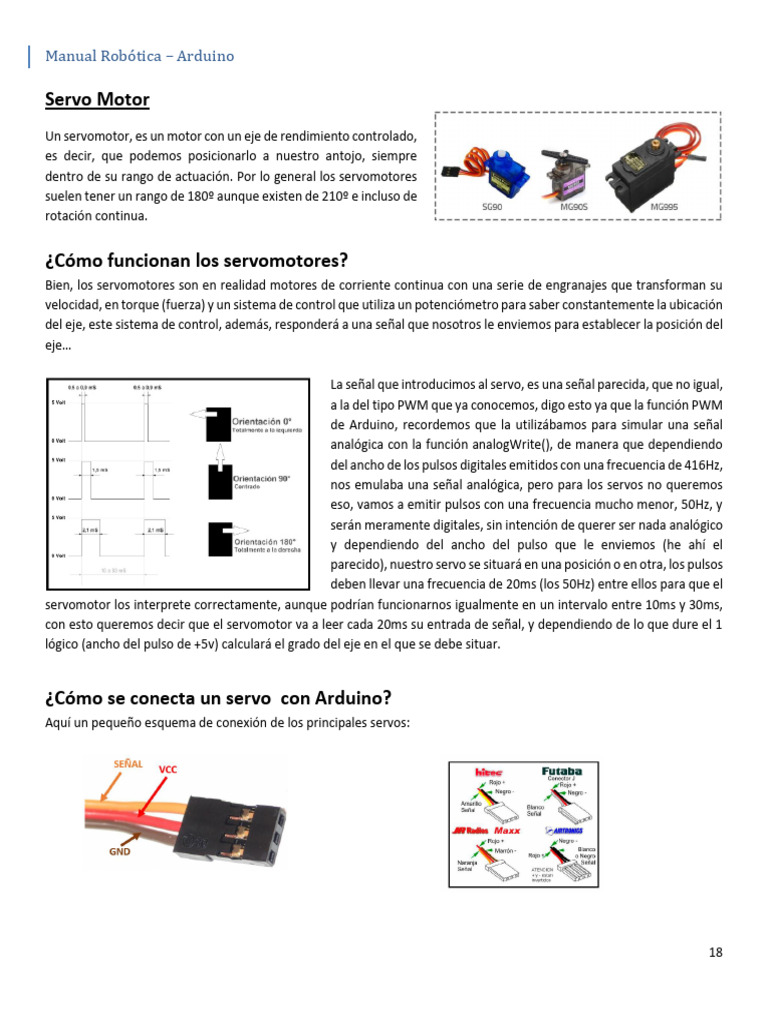 Servo motor | PDF | Objeto (informática) | Programación de computadoras
